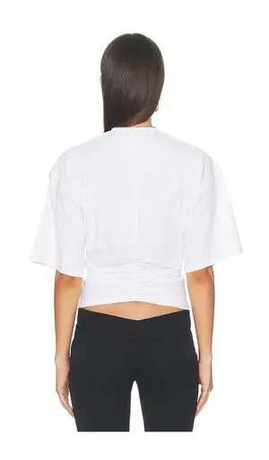 Alexander Wang Gathered T-shirt With Continuous Loop Zipper