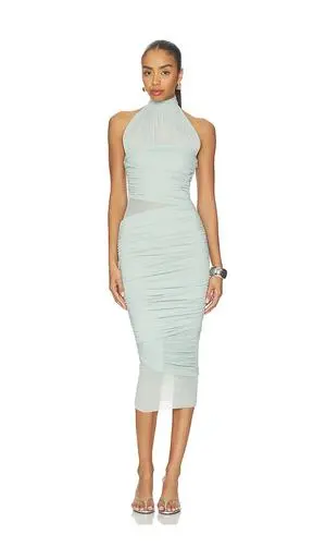 SEROYA Esmee Ruched Mesh Dress - Mint