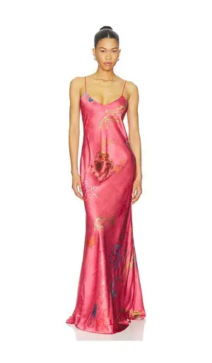 Alejandra Alonso Rojas Bias Slip Gown - Blush