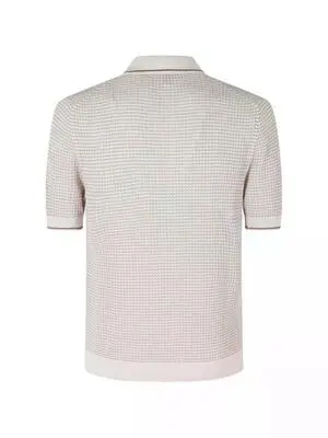 GRAN SASSO Waffle-knit Tipped Polo Shirt