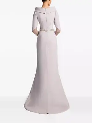 GATTINOLLI BY MARWAN Off-the-shoulder Mermaid Gown With Crystal Embellishments And Side Slit