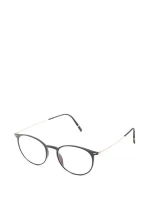 SILHOUETTE Round Frame Eyeglasses - Black