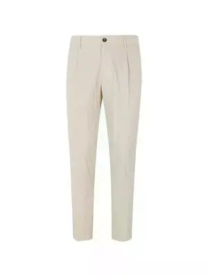 BE ABLE Pleated Slim-fit Trousers - Neutrals