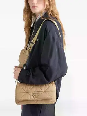 Prada Re-nylon Padded Shoulder Bag - Neutrals