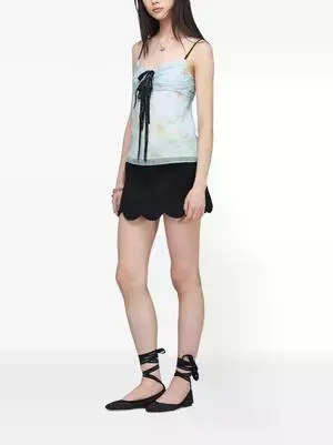 Marc Jacobs Blurred Floral Print Bow Detail Top