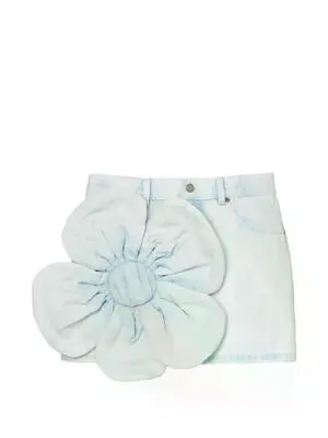 Marc Jacobs Daisy Appliqué Denim Mini Skirt