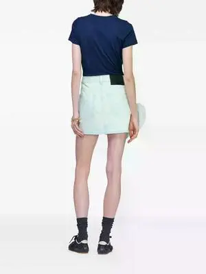 Marc Jacobs Daisy Appliqué Denim Mini Skirt