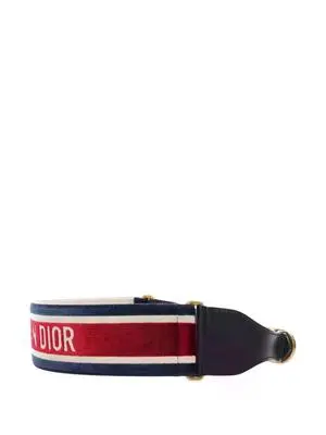 Dior 2021 Embroidered Canvas And Leather Wide Belt