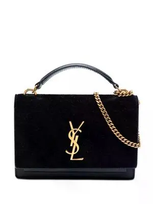 Saint Laurent Monogram Sunset Top Handle Bag Satchel - Black