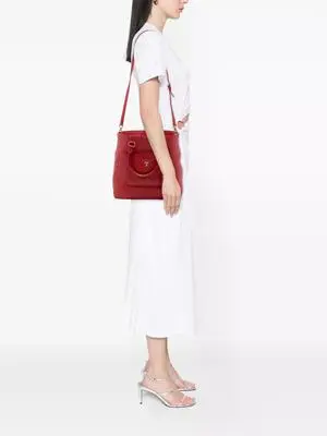 Prada Vitello Daino Convertible Tote Satchel - Red
