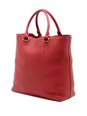 Prada Vitello Daino Convertible Tote Satchel - Red