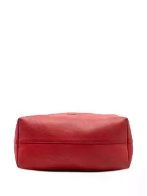 Prada Vitello Daino Convertible Tote Satchel - Red