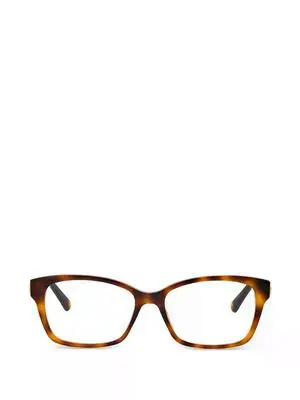JIMMY CHOO Rectangle Frame Glasses With Gold Tone Logo