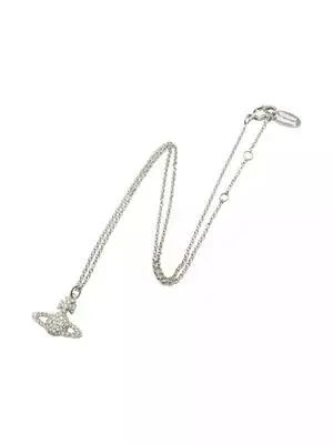 VIVIENNE WESTWOOD Tone Crystal-embellished Orb Pendant Necklace - Silver