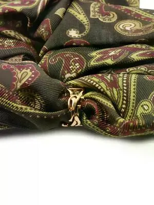 Saint Laurent Monogram Paisley Scrunchie - Black