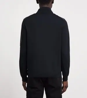 BOSS Knitted-trim Hybrid Jacket - Blue