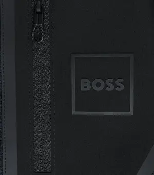 BOSS Knitted-trim Hybrid Jacket - Blue