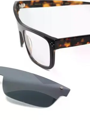 PHILOSOPHEYES Tortoiseshell-effect Clip-on Eyeglasses