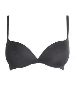 SKIMS Ultimate Nipple Wireless Push-up Bra - Black