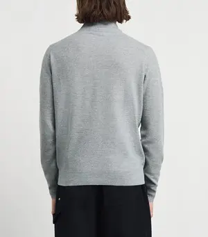 John Smedley Merino Wool Textured Zip-up Cardigan