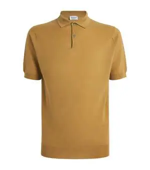John Smedley Merino Wool Textured Polo Shirt