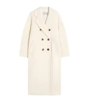 Max Mara Virgin Wool-cashmere Madame Icon Coat - White