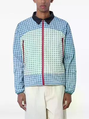 METALWOOD STUDIO Double Plaid Zip Jacket - Blue