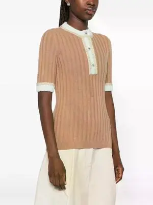 Moncler Ribbed Knit Crystal-embellished Sweater