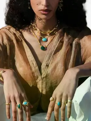 OTTOMAN HANDS Daphne Turquoise Pendant Necklace