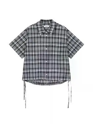 STUDIO TOMBOY Check Pattern Shirt - Black
