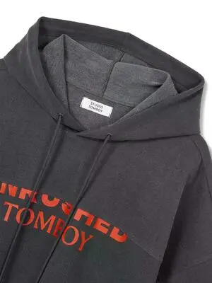 STUDIO TOMBOY Short Sleeved Logo Print Hoodie