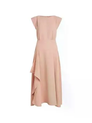 Karl Lagerfeld Draped Cap-sleeve Midi Dress - Pink