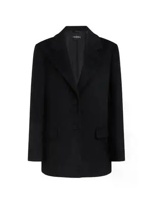 Karl Lagerfeld Single-breasted Felted Coat - Black