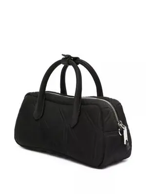 Emporio Armani Quilted Logo Plaque Tote Bag