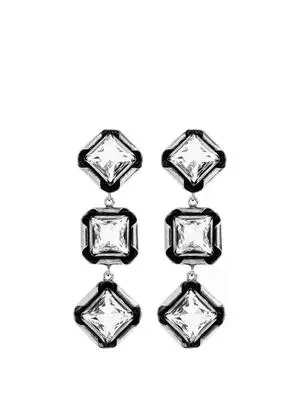 Givenchy Crystal-embellished Drop Earrings - Silver