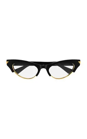 Bottega Veneta Cat Eye Acetate Eyeglasses - Black