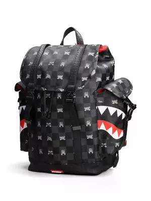 SPRAYGROUND Check Pattern Shark Mouth Backpack