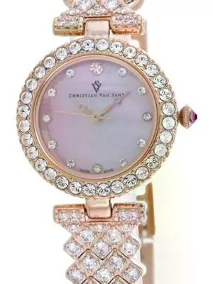 CHRISTIAN VAN SANT Romana 25mm Watch With Crystal Embellishments