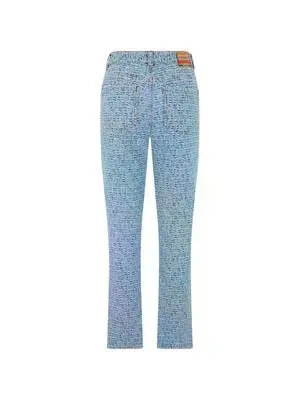 DIESEL® Monogram-print Straight-leg Jeans