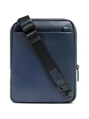 PIQUADRO Logo-plaque Crossbody Bag - Blue