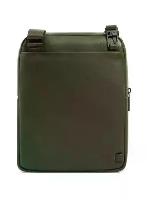 PIQUADRO Small Leather Cross Body Bag - Green