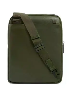 PIQUADRO Small Leather Cross Body Bag - Green