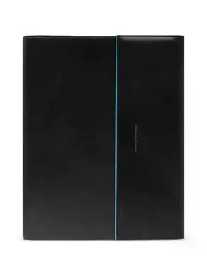 PIQUADRO Contrast-stitch Leather Clipboard - Black