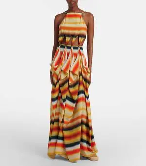 Loewe Striped Silk Maxi Dress
