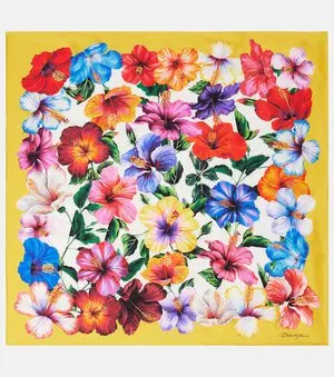 Dolce & Gabbana Floral Silk Twill Scarf - Multicoloured