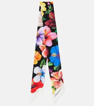 Dolce & Gabbana Floral Silk Twill Scarf - Multicoloured
