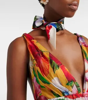 Dolce & Gabbana Floral Silk Twill Scarf - Multicoloured