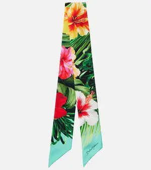 Dolce & Gabbana Floral Silk Twill Scarf - Multicoloured