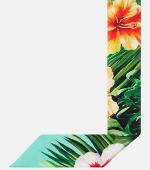 Dolce & Gabbana Floral Silk Twill Scarf