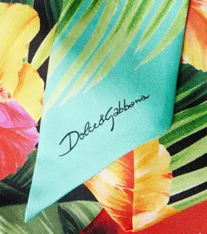 Dolce & Gabbana Floral Silk Twill Scarf